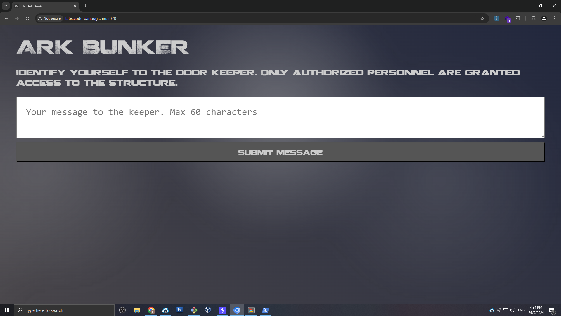 ARK BUNKER Walkthrough – Code toàn bug